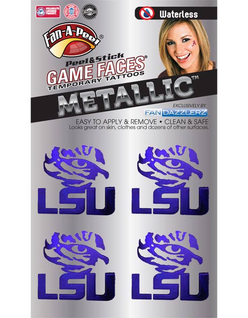 LSU Game Faces® Temporary Tattoos – Tiger Wear & Dancer's Lair