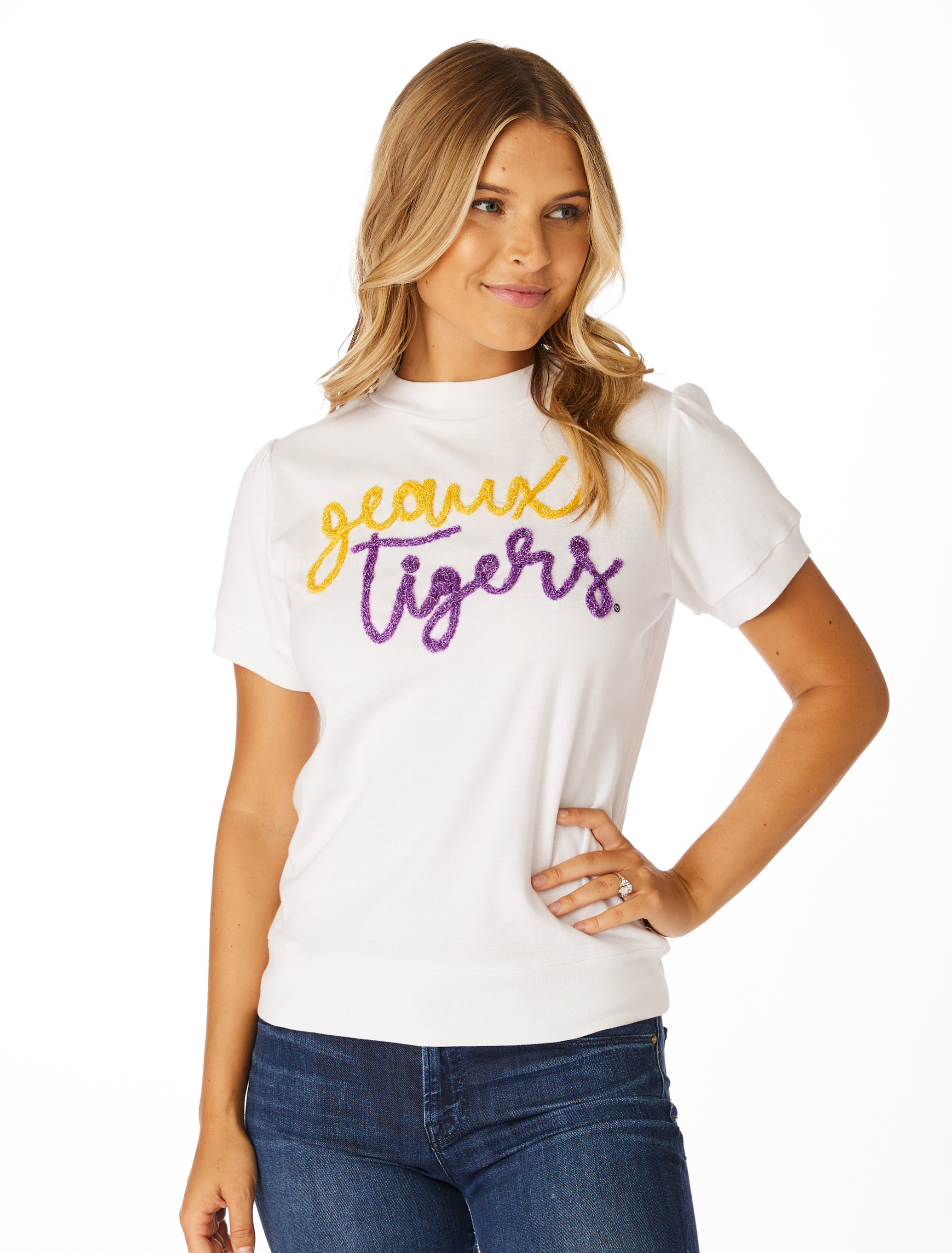 The Geaux Tigers Glitter Script Shirt – Tiger Wear & Dancer's Lair